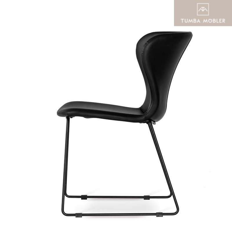 Köp Wing stol svart / svarta ben till bästa pris hos Tumba Möbler